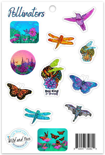Sticker Sheet - Pollinators – Alaska Wild & Free